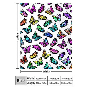 XeaGiasy Butterfly Blanket Cute Butterflies Throw Blankets Living Room Decor Bed Bedding Gifts for Kids Girls Women Adults 50"X40"