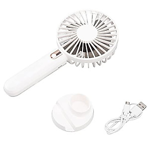 RAZURE Handheld Fan Mini Portable Fan, Cute Mini Personal Fan with 3 Levels Speeds Adjustable, USB Rechargeable Battery Operated Hand Fan for Stylish Women Men Travel Indoor Outdoor
