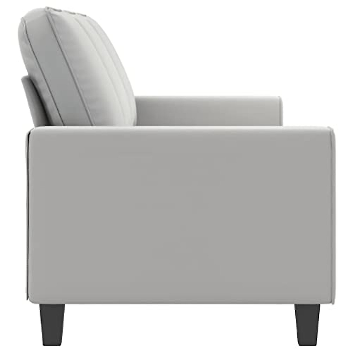 vidaXL 3-Seater Sofa Light Gray 82.7" Microfiber Fabric