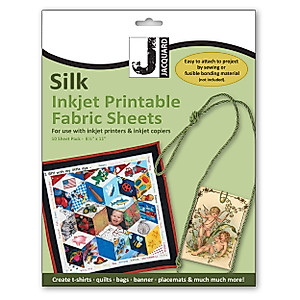 Jacquard Ink Jet Fabric 8.5'' x 11'' Silk Sheets (10 pack)