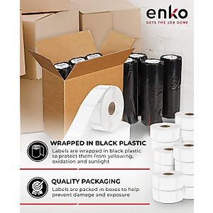 enKo Compatible 30347 Dymo Book Spine Labels (1" x 1-1/2") 12 Rolls, 9000 Library Book Barcode Labels - Use with Dymo Labelwriter 450, 4XL, 450 Turbo Printer, Rollo Printer