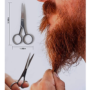 SILLUN Beard Bib Apron Beard Catcher for Shaving, Beard Brush Beard Comb Beard Scissors Beard Kit for Men, Gifts for Men Dad Husband, Gifts for Fathers, Christmas Gifts Valentines Day Gifts for Him