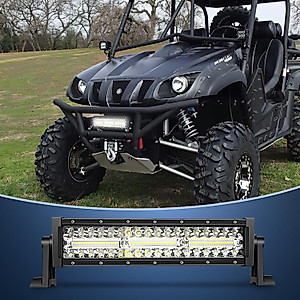 Nilight LED Light Bar 13.5 Inch Triple Row Spot Flood Combo 96LEDs Fog Driving Work Backup Bumper Lighting for Off-Road Truck SUV ATV UTV