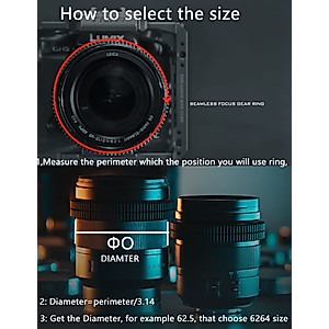 TILTA TILTAING Seamless TA-FGR 0.8 MOD Focus Gear Ring for Sony/Canon/Sigma/Tokina/Nikon/Fujifilm/Panasonic/Olympus/DU/Zeiss Lenses (62.5-64.5)