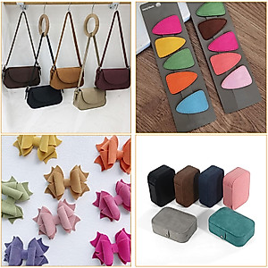 CDY Frosted Faux Leather Sheets: 35x135cm Black Soft Faux Suede Fabric Synthetic Material PU Solid Color Faux Leather Roll for Upholstery Crafts, DIY Sewing (Black)