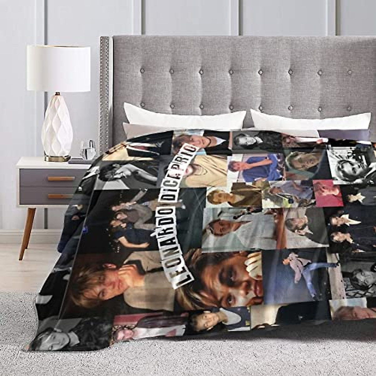 LEBEE Leonardo Dicaprio Fleece Blanket Ultra-Soft Bed Blankets Flannel Throw Blanket Quilt Outdoor Travel Blanket Picnic Blankets and Home Warm Throws Blanket for Adults/Children Gift 40''x50'' (02)