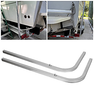 ECOTRIC One Pair Boat Trailer Square Guide On Poles Aluminum 1 1/2" Square 46" Tall Pair