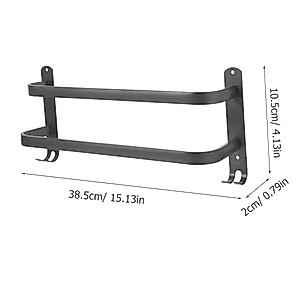 Hoement Towel Rack Towel Rods for Bathroom Towel Holder Bathroom Towel Bar Kitchen Towel Bar Towel Hangers for Bathroom Wall Bathroom Rack Organizer Towel Bars for Bathroom Aluminum