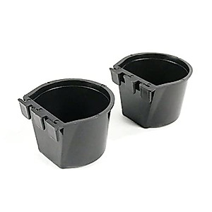 The ROP Shop | (Pack of 2) Black Cage Cups for Chickens, Dogs, Pheasants, Rabbits Feed & Water