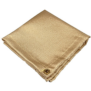 Icegrey Square Fire Pit Mat Grill Mat Deck Protector for Outdoor Camping Stove Patios BBQ Smoker Grass Lawn Protection, Gold, 20x18 inch