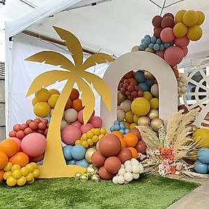 Awenztech 110pcs Mustard Yellow Balloons, 18 12 10 5 inch Mustard Balloons Different Sizes Yellow Balloon Garland for Baby Shower Sunflower Thanksgiving Fall Birthday Party Decorations