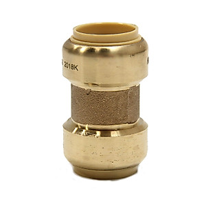 EFIELD 3/4 Inch Straight Coupling Push-Fit Fitting to Connect Pex, Copper, CPVC with a Disconnect Clip (Pack of 2)