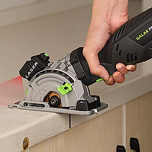 GALAX PRO 3-3/8 Inch (85 mm) Circular Saw Blade Set with 3/8 Inch (10mm) Arbor, Pack of 4-Pieces TCT/HSS/Diamond Saw Blades Assorted for Wood/Plastic/Metal/Tile Cutting