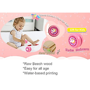 Chic U Wooden Looping Yoyo for Kids Beginners Auto Return Yoyos, No Tricks Needed, Eco Wood Unbreakable Toy Gift, Pink