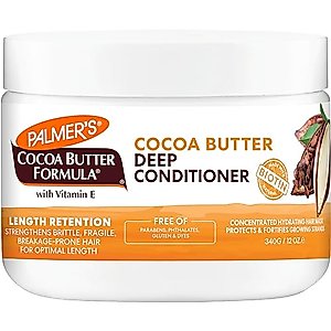 Palmer's Cocoa Butter & Biotin Length Retention Deep Conditioner, Strengthen, Nourish and Restore Elasticity and Shine, Suitable for All Curly Hair Patterns 12 Ounce
