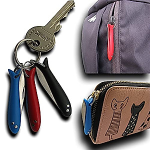 Glittering Bazaar Fish Smallest Mini Micro Handmade Key ring Pocket Folding Folder Knife, Stainless Steel, Multi Purpose Portable, Tiny Blade (Blue)