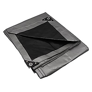 Grip 12 Mil Extra Heavy Duty UVI Reversible Tarp - UVI Sun Protection - Water and Tear Resistant -Flexible in Freezing Temperatures - Cover RV's, Trailers, Boats, Patio Furniture (10' x 10')