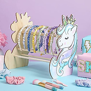 Unicorn Girls Headband Holder Hair Hoop Headband Organizer Girls Hair Accessories Organizer DIY Headband Display Stand Headband Storage Hairband Rack Holder Home Room Decors for Kids