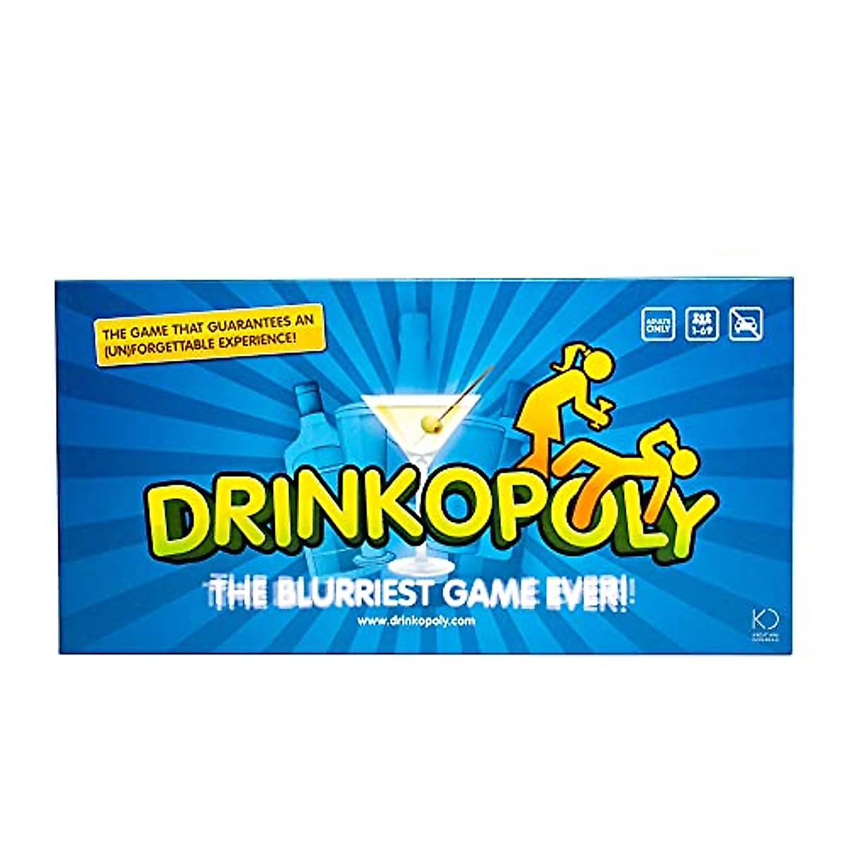 Drinkopoly Party-Game | Fun Drinking-Game for-Game Night | Hilarious Social and Interactive-Board-Game for Adults | Ages 21+ | 1-6 Players | Average Playtime 60 Minutes