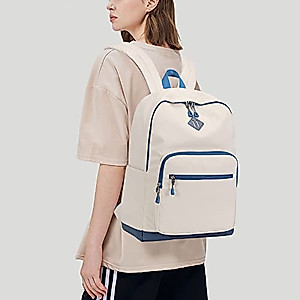 Lohol Lightweight & Casual Daypacks for Men, Women & Students, Perfect Daily Backpack for School, Work, and Travel (Beige)