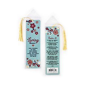 Bible Bookmark with Tassel & Scripture - Psalm: 23 - in Loving Memory Memorial Verse Bookmark - Inspirational Christian Bookmarks for Men & Women - Religious Bookmarks