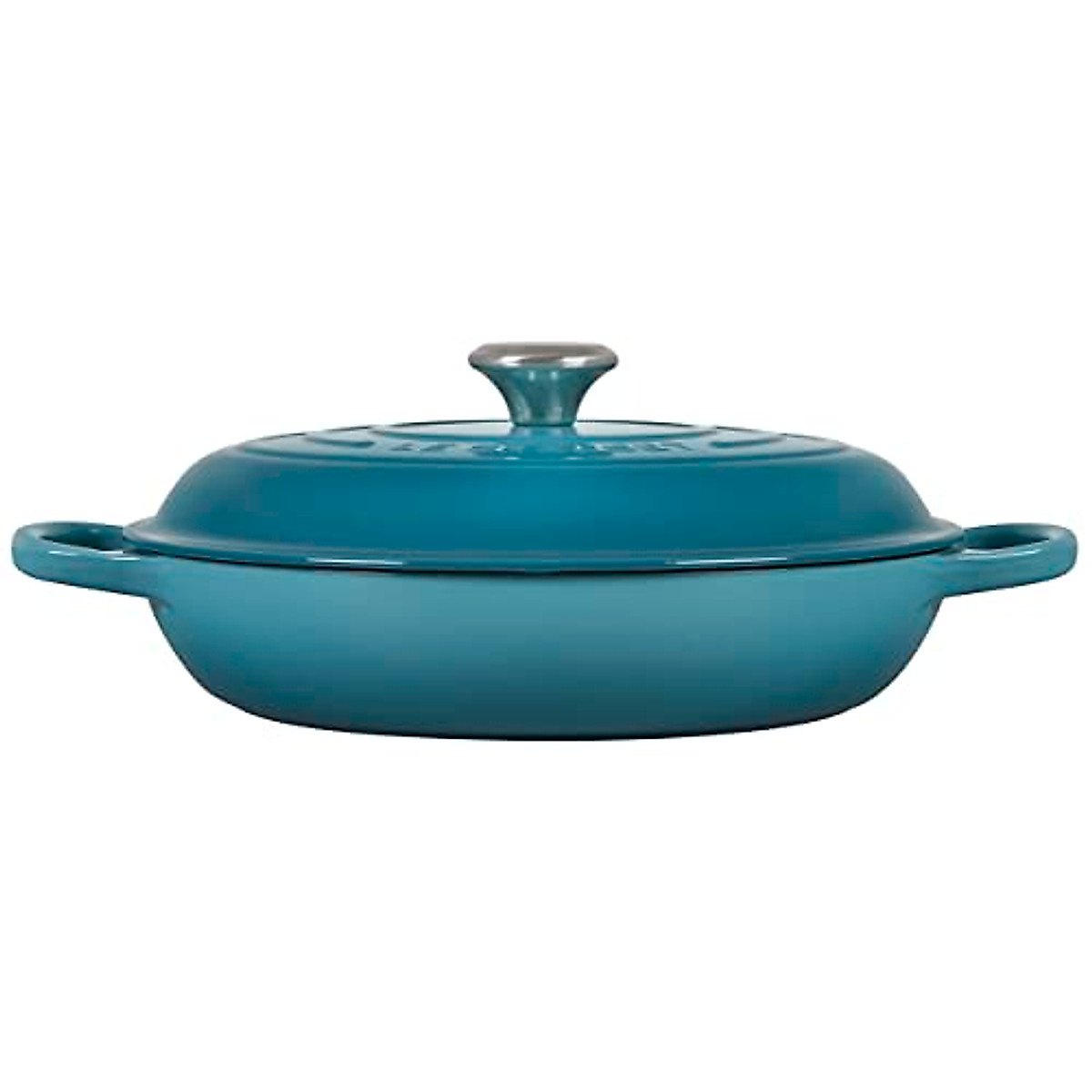 Le Creuset Enameled Cast Iron Signature Braiser, 3.5 qt., Caribbean
