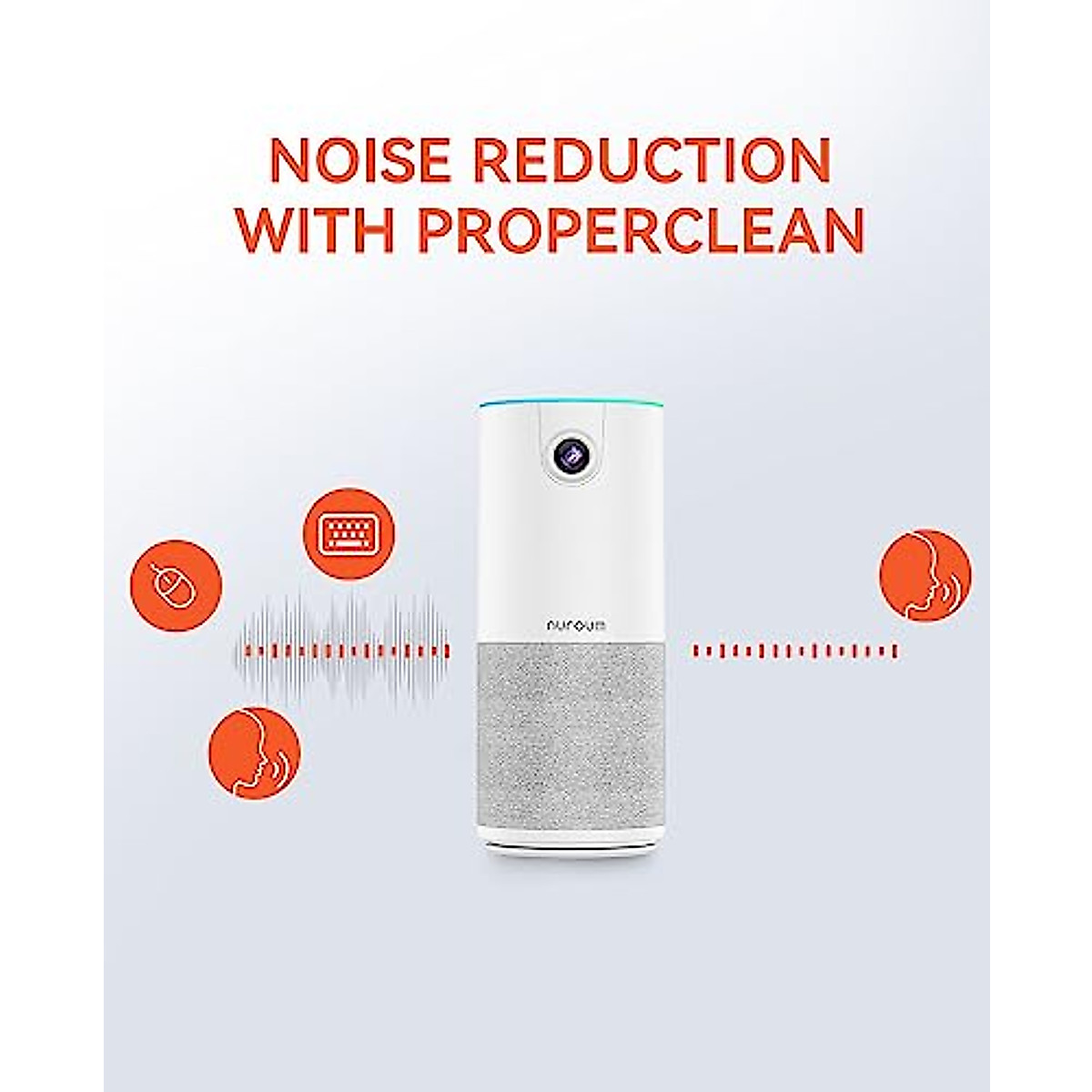 NUROUM C10 HD 1080P Conference Webcam, Video Conference Camera with Mic and Speaker, All-in-1 Ultra Wide-Angle 90° Webcam with Microphone, 10ft Voice Pickup, AI Noise-Cancellation, USB Plug&Play