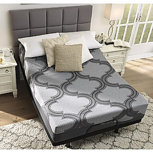 Signature Design by Ashley King Size 12 Inch Hybrid Mattress with Cooling Gel Memory Foam and Lumbar Support Form