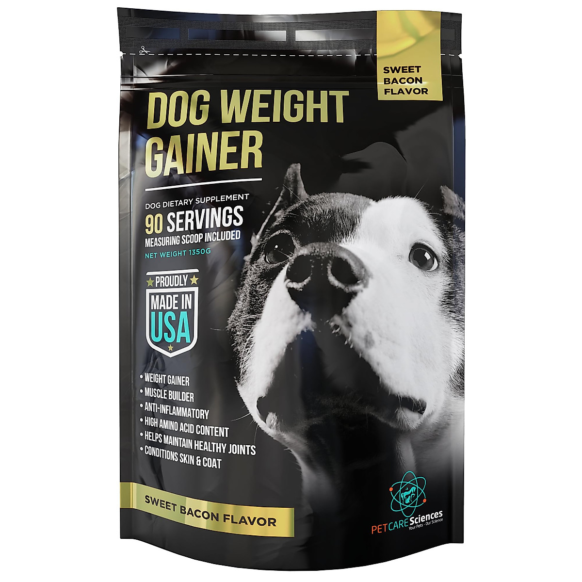 PET Care Science 8 lbs of Dog Weight Gainer - Weight Gain Supplements for Dogs - Canine and Dog Muscle Builder - Dog Protein Powder - High Calorie Dog Food Supplement