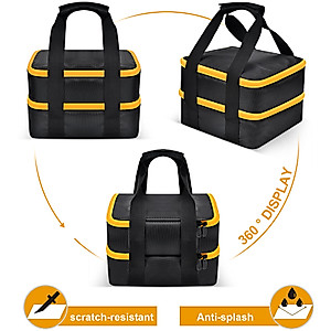 Steadtep Large Battery Storage Bag for DEWALT/for Milwaukee 20v/ 18v/ 12v Battery &Charger, Tool Batteries Carrying Case Cover for 20V 60V 2.0/3.0/4.0/5.0/6.0/9.0-Ah Battery - Double Layer (Box Only)