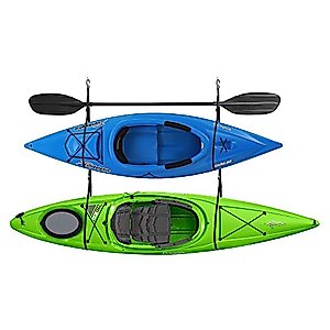 RAD Sportz Double Kayak Storage Straps Garage Canoe Hangers with 100 lb Capacity, Black