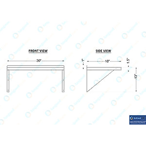 AmGood 18" x 30" Stainless Steel Wall Shelf | Appliance & Equipment Metal Shelving | Kitchen, Restaurant, Garage, Laundry, Utility Room | Heavy Duty | Squared Edge | NSF Certified