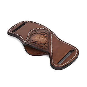 Tourbon Leather Pocket Knife Sheath for Left-Handed Draw Out Folding Knives Holder Carrier EDC Tools Holster for Belt