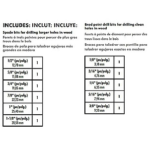 RYOBI AR2041 Wood Drilling Set (11-Piece)