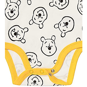 Amazon Essentials Disney | Marvel | Star Wars Unisex Babies' Long-Sleeve Bodysuits, Pack of 5, Winnie The Pooh Oh Bother, 0-3 Months