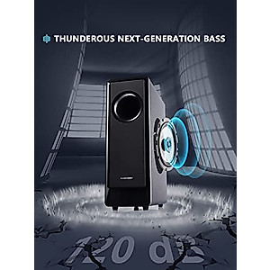 5.1 CH Surround Sound Bar with Dolby Audio, Sound Bars for TV with Wireless Subwoofer, Dolby Digital Plus, Bluetooth 5.0, Surround Sound System for Home Theater, Works with 4K & HD TVs| HDMI & Optical