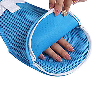 1 Pair Hand Fixed Restraint Glove, Dementia Safety Restraint Gloves Hand Infection Protectors with Top Zipper Breathable Adjustment Injuries Anti Scratch Hand Glove for Elder Patient