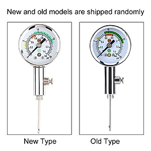 Dioche Ball Pressure Gauge, Mini Utility Air Pressure Gauge Barometer Tool for Basketball Football Volleyball