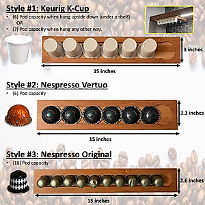 Kaizen Kreations Coffee Station Coffee Bar Accessories Compatible as K Cup Holder, Nespresso Pods Holder (Vertuo & Original), Keurig Pod Holder, Kcup Coffee Pods Holder (Nespresso Vertuo - (2-Pack))
