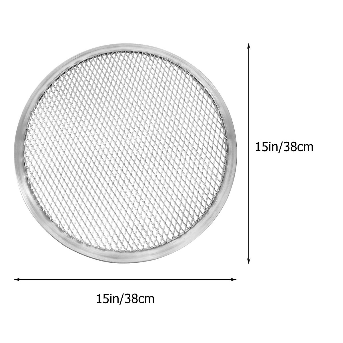 Housoutil Pizza Stone Pizza Pans 16 Inch Pizza Pans 16 Inch 15 Inch Pizza Screen, Aluminum Pizza Baking Screen Round Pizza Pan for Oven 16 Inch Pizza Pan 16 Inch Pizza Pan Pizza Storage Container