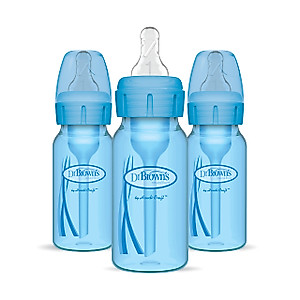 Dr. Brown's BPA Free 6 Pack Decorated Options Bottles - Clear and Blue