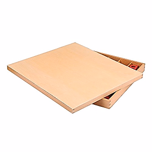 JE JOUE Montessori Letter Work Learning Materials Wooden Small moveable Alphabet Language Objects with Box (Red & Blue)