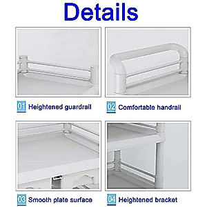 3 Tier Beauty Salon Rolling Trolley, Movable Mute Universal Wheel Hair Styling Salon SPA Tattoo Cart, Durable ABS Medical Tool