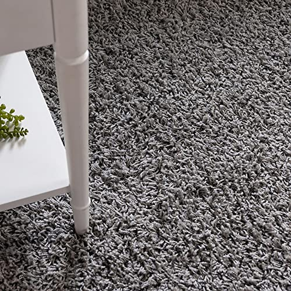 Unique Loom Solid Shag Collection Area Rug (8' x 10', Cloud Gray)