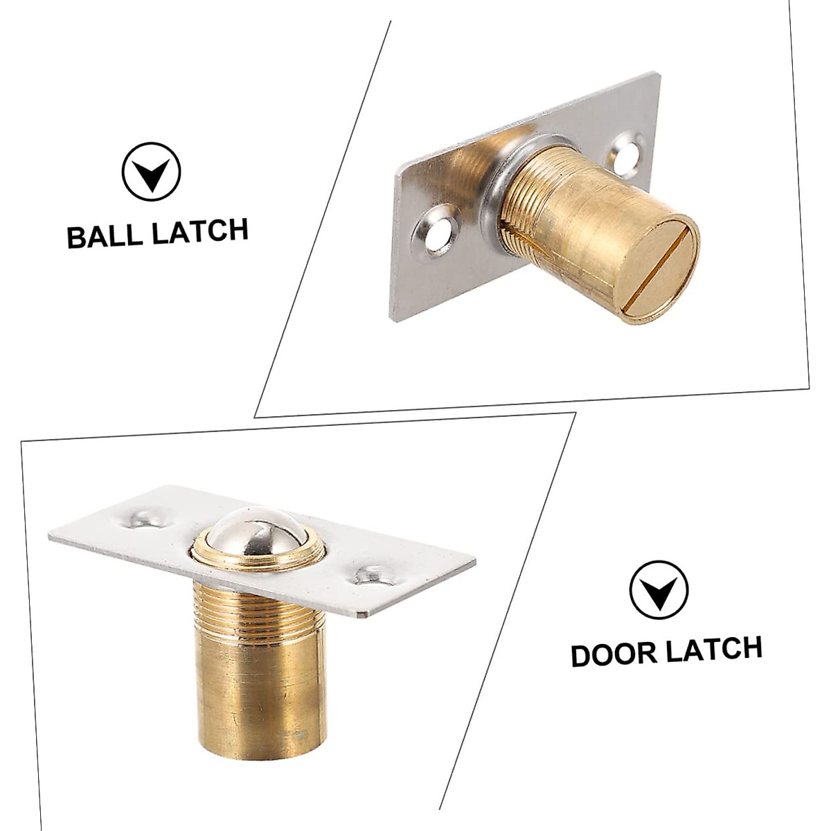 6 Pcs Stainless Steel Door Touch Beads Metal Ball Latches Door Ball Catch Ball Latches for Interior Door Adjustable Ball Latches Cabinet Ball Latches Closet Ball Catch Door Latches