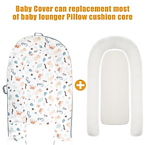 Baby Lounger Cover Newborn Lounger Cover Infant Lounger Cover Floor Seat for Lounger Color Crab