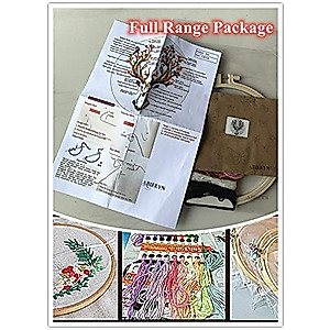 Abillyn Embroidery Starter Kit Garland I Love You Stamped with Printed Pattern Cross Stitch Embroidery Kits (Garland 4)