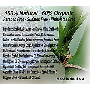 DNA Code-Magic Bamboo Lemongrass Body Foaming Scrub Cleanser,Exfoliate Away, Dirt, Deadcells, Dry Flaky, Dulling Skin