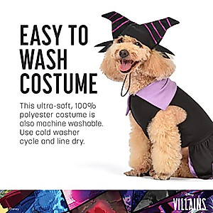 Disney for Pets Halloween Disney Villains Maleficent Costume - Small - | Disney Villains Halloween Costumes for Dogs, Officially Licensed Disney Dog Halloween Costume, Purple (FF22960)
