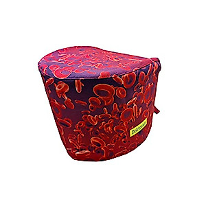 A Striking and Fashion-Forward Headwear with a Bold Skull Design and Red Platelet Accents